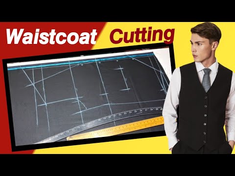 Simple waistcoat cutting | V shep waistcoat cutting - YouTube