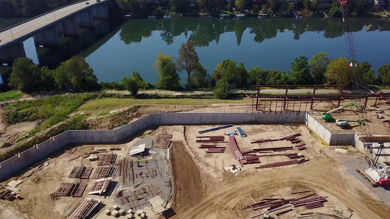 SRP Park Construction Fly-By - September 17, 2017 - YouTube