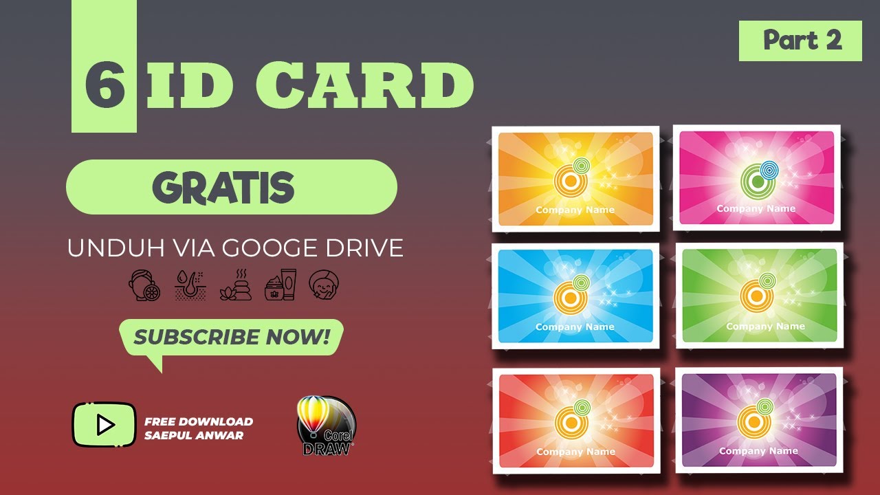 6 Baground ID CARD Free download || corel draw - YouTube