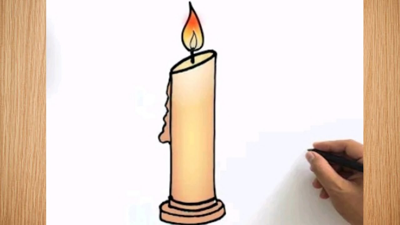 how to draw a candle easy | how to draw a candle easy step by step ...