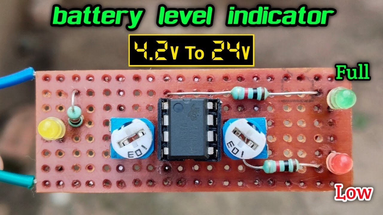 4.2v to 24v all batteries level indicator | lithium ion battery level ...
