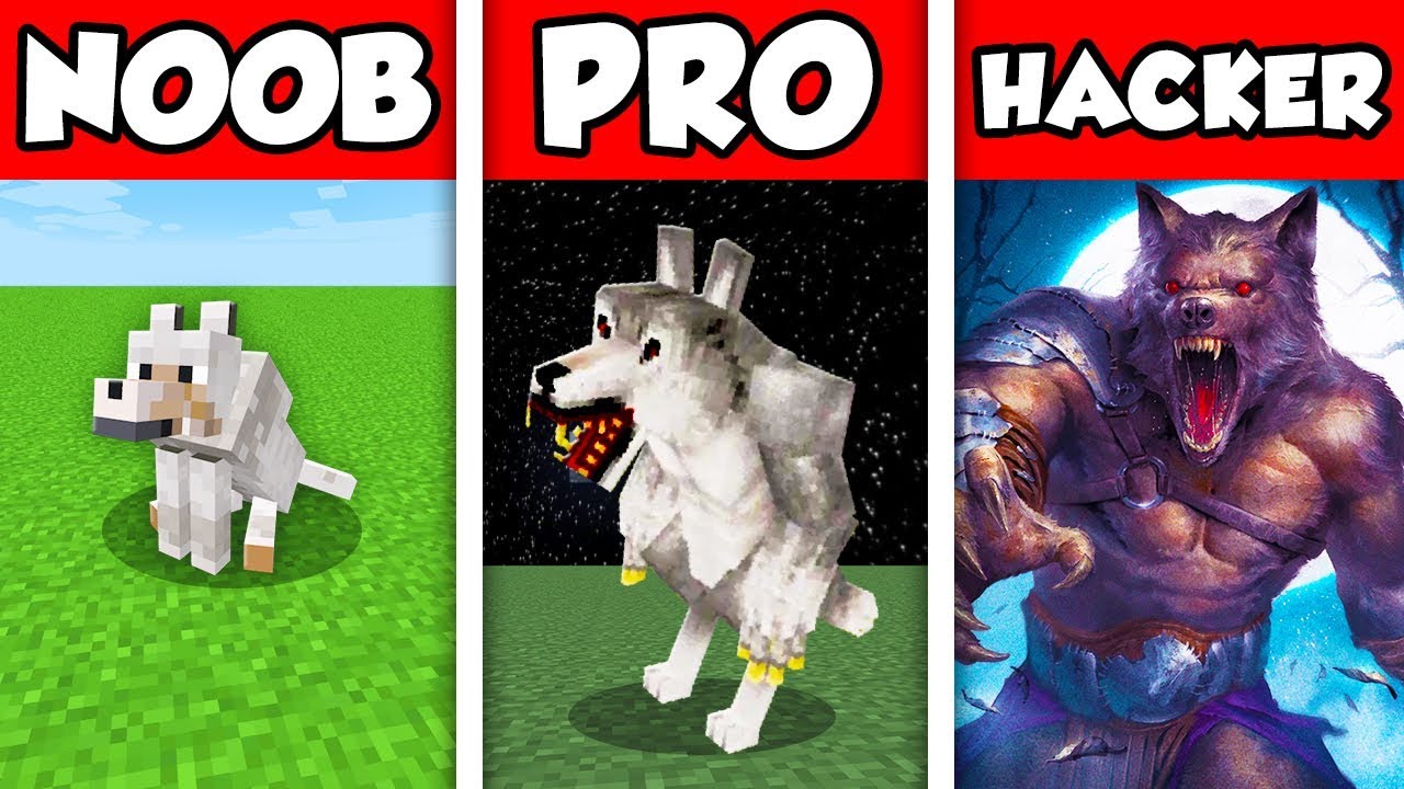 Minecraft NOOB vs PRO vs HACKER : MUTANT WEREWOLF CHALLENGE in ...