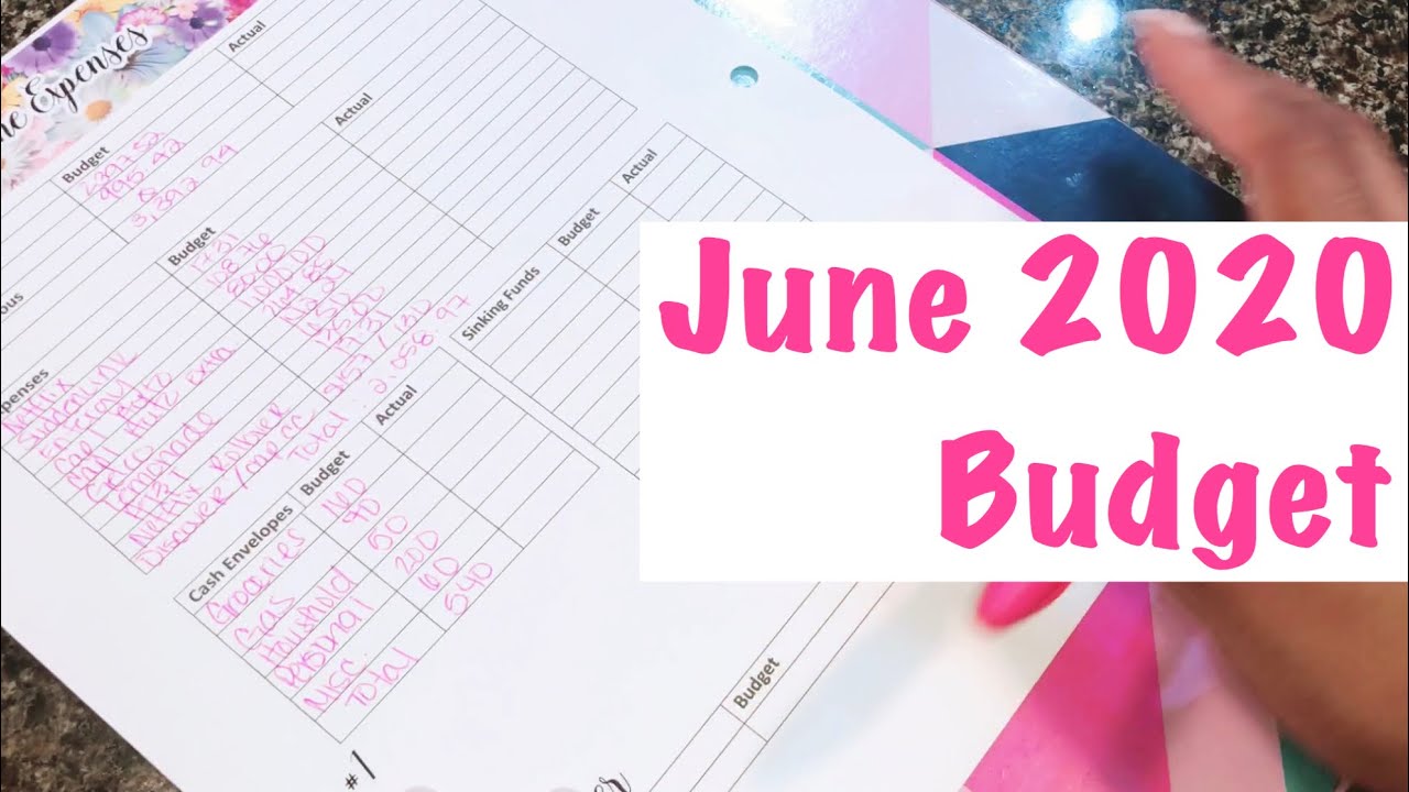 June 2020 Monthly Budget - YouTube
