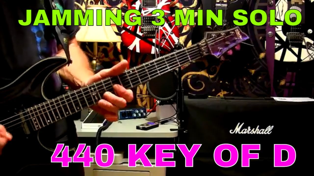 3min. Pentatonic scale soloing, Jam Track # 53. 440 Tuning, Jam in The ...