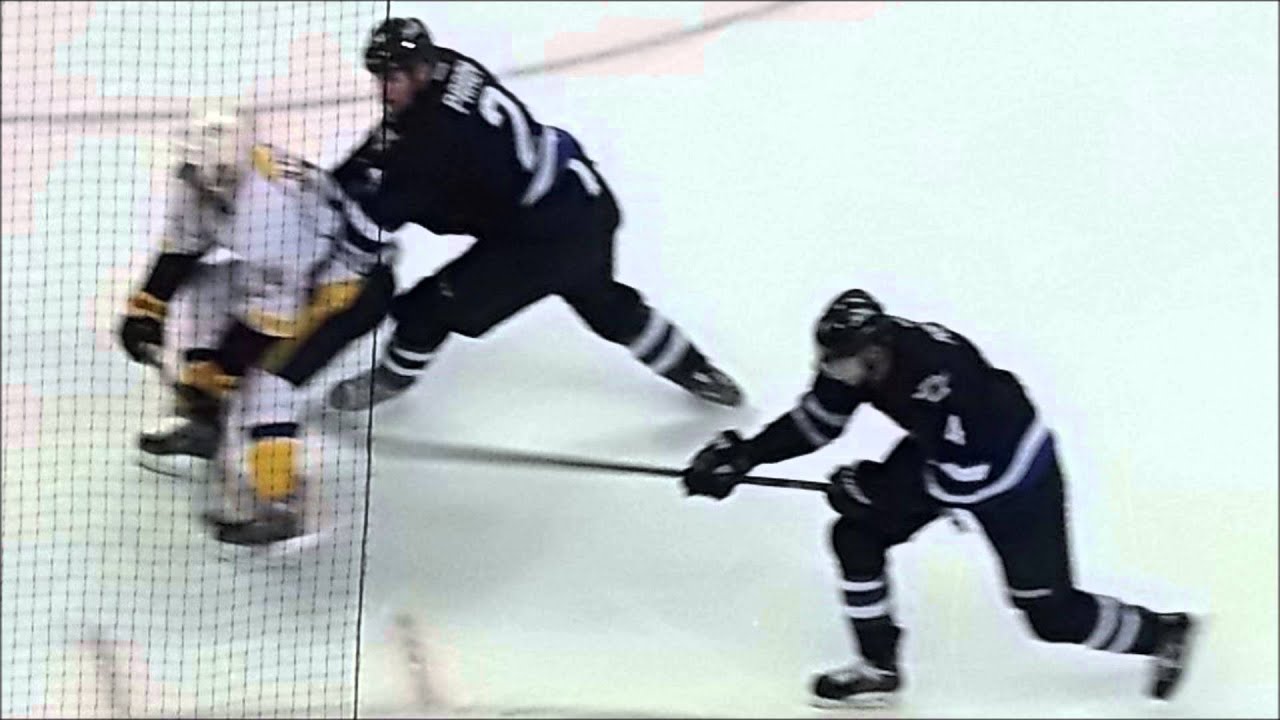 Winnipeg Jets - Adam Pardy (2) on ice as a Jet October 20, 2013 - YouTube