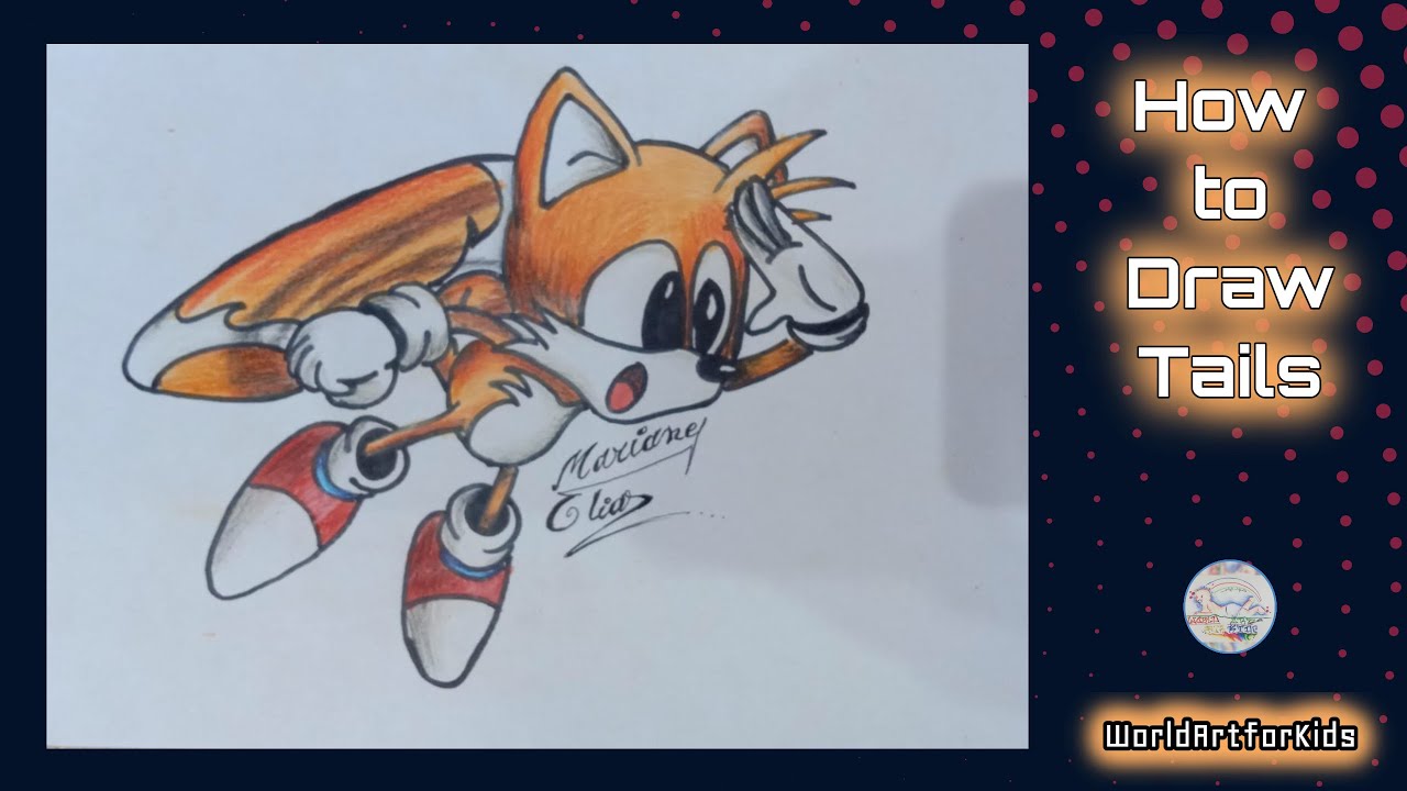 How to draw Tails #worldartforkids #tails - YouTube