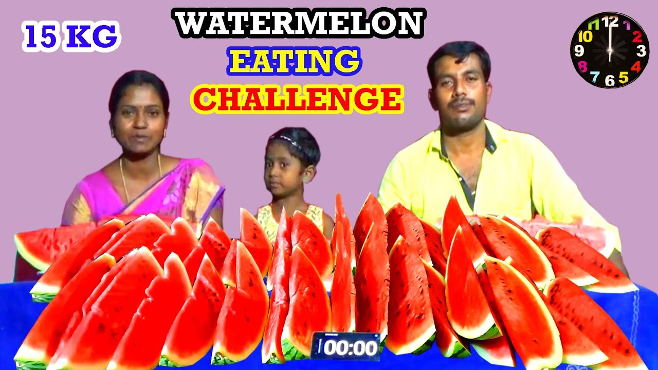 15 KG WATERMELON EATING CHALLENGE SPEED EATING FOOD CHALLENGE IN TAMIL ...