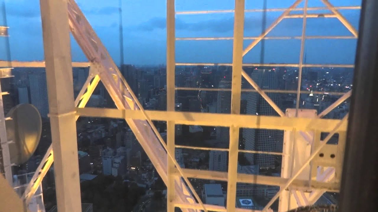 Elevator down from Special Observation to Main Floor - Tokyo Tower ...