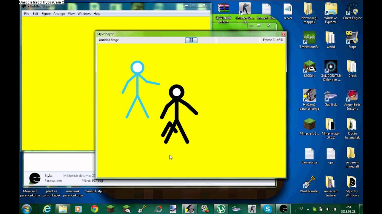 pálcika ember animáció 004 - YouTube