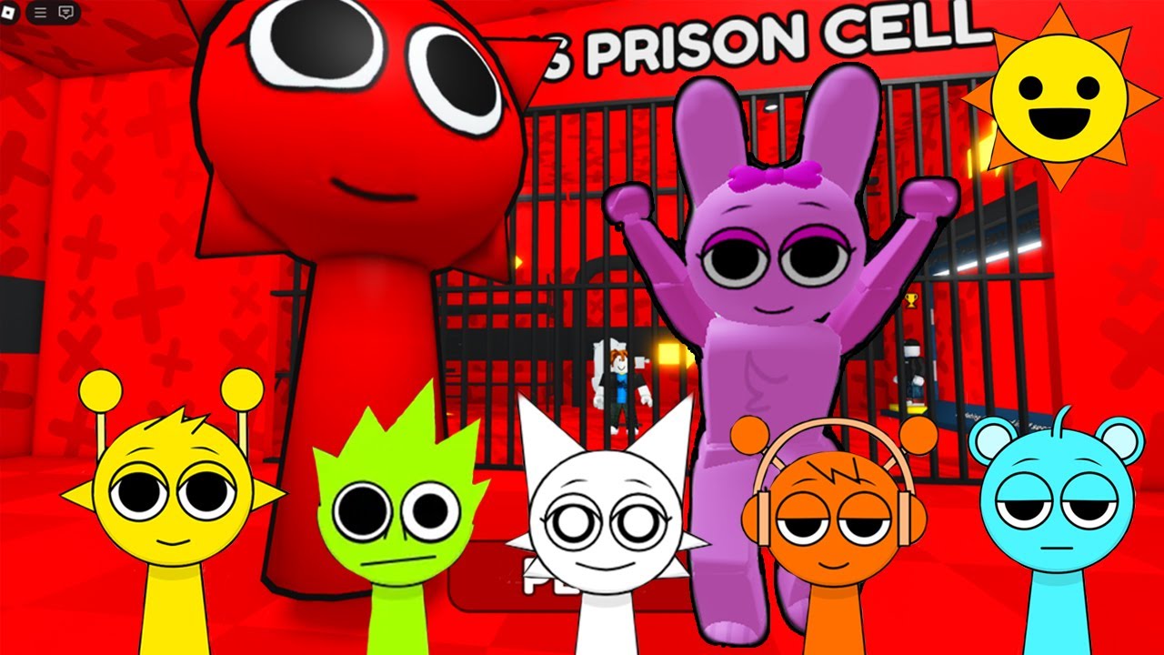 Pink Sprunki play Sprunki Mroona Prison Run Roblox Obby - YouTube