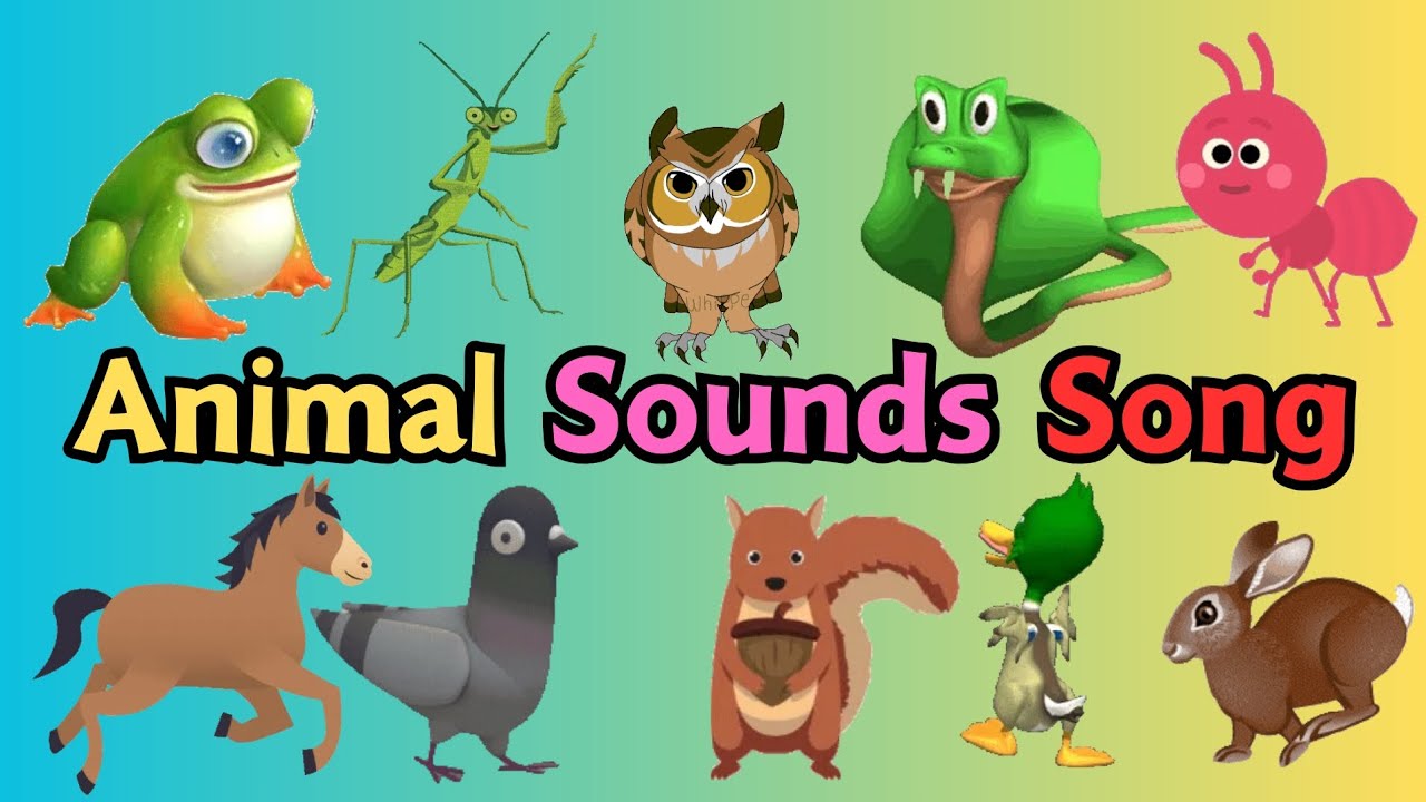 Animal Sounds Song Nov1 | Learn Animal Sounds And Name For Kids ...