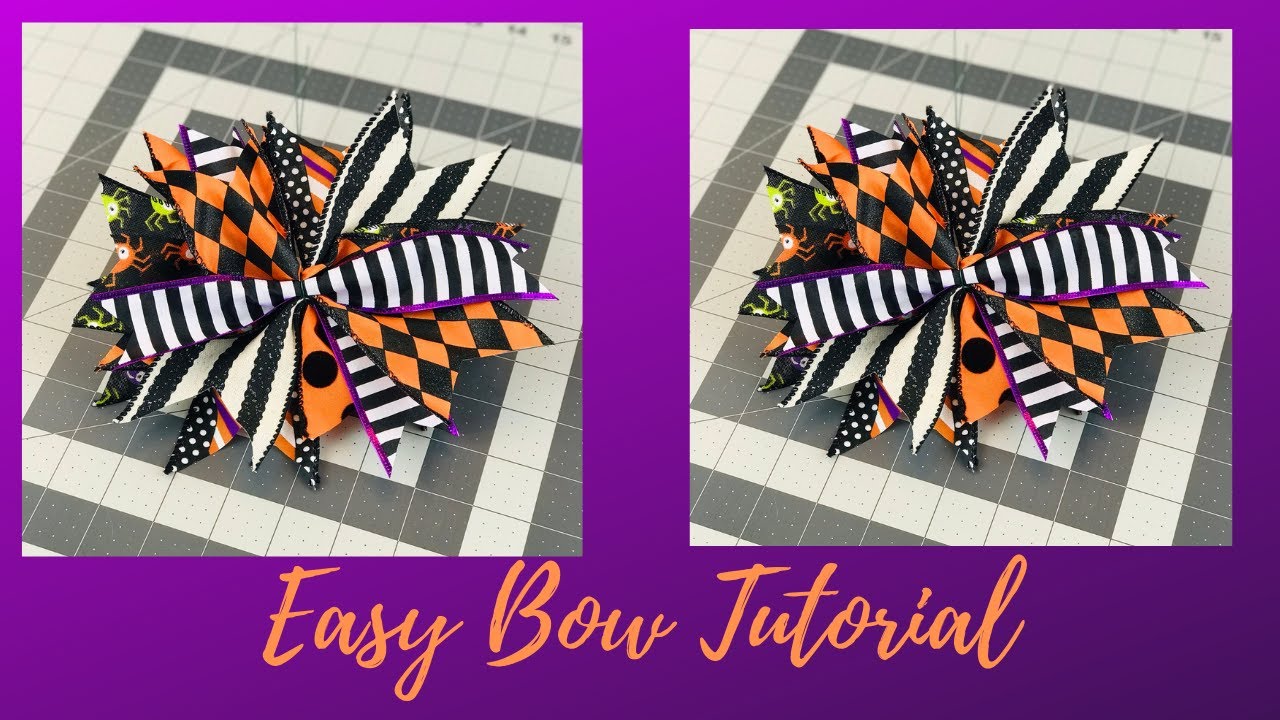 EASY BOW TUTORIAL QUICK & SIMPLE BOWS DIY - YouTube