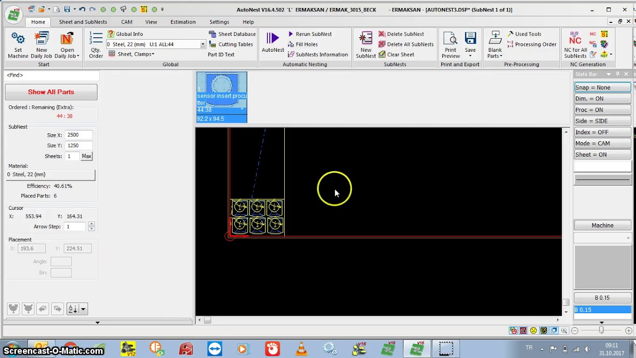 Metalix CncKad Nesting - YouTube