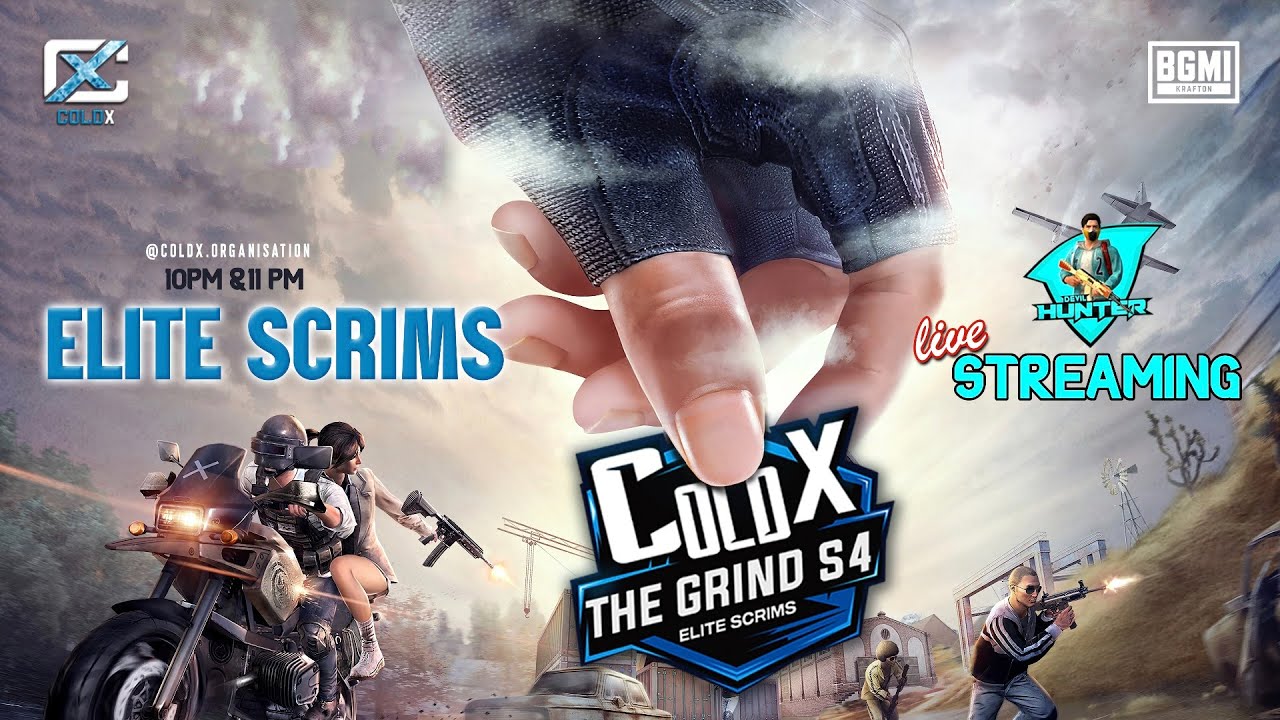 COLDX ELITE SCRIMS DAY 4 |DEVIL HUNTER GAMING | ROAD TO 5k SUB - YouTube