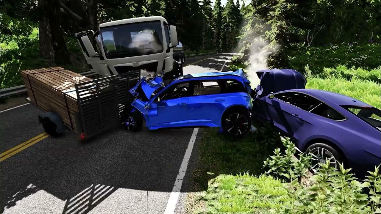 Realistic Car Crashes and Overtakes #8 BeamNG Drive - YouTube