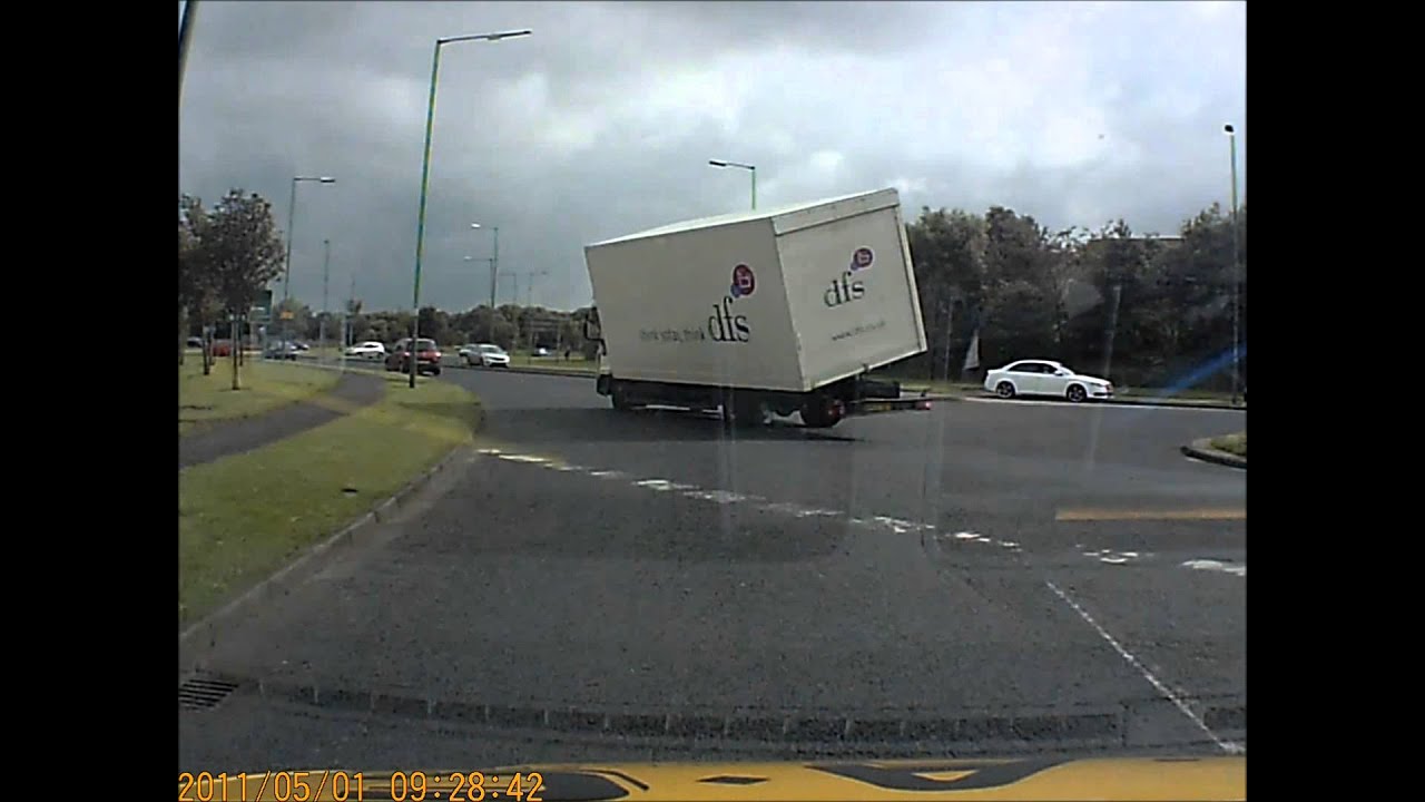 dfs truck crash consett - YouTube
