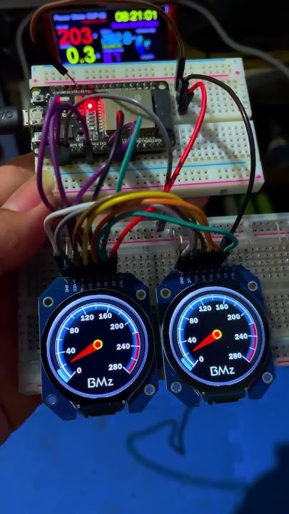 Gauge Speedometer Tft Round Gc9a01 With Esp 32 Arduinoproject Esp32 Tft Youtube