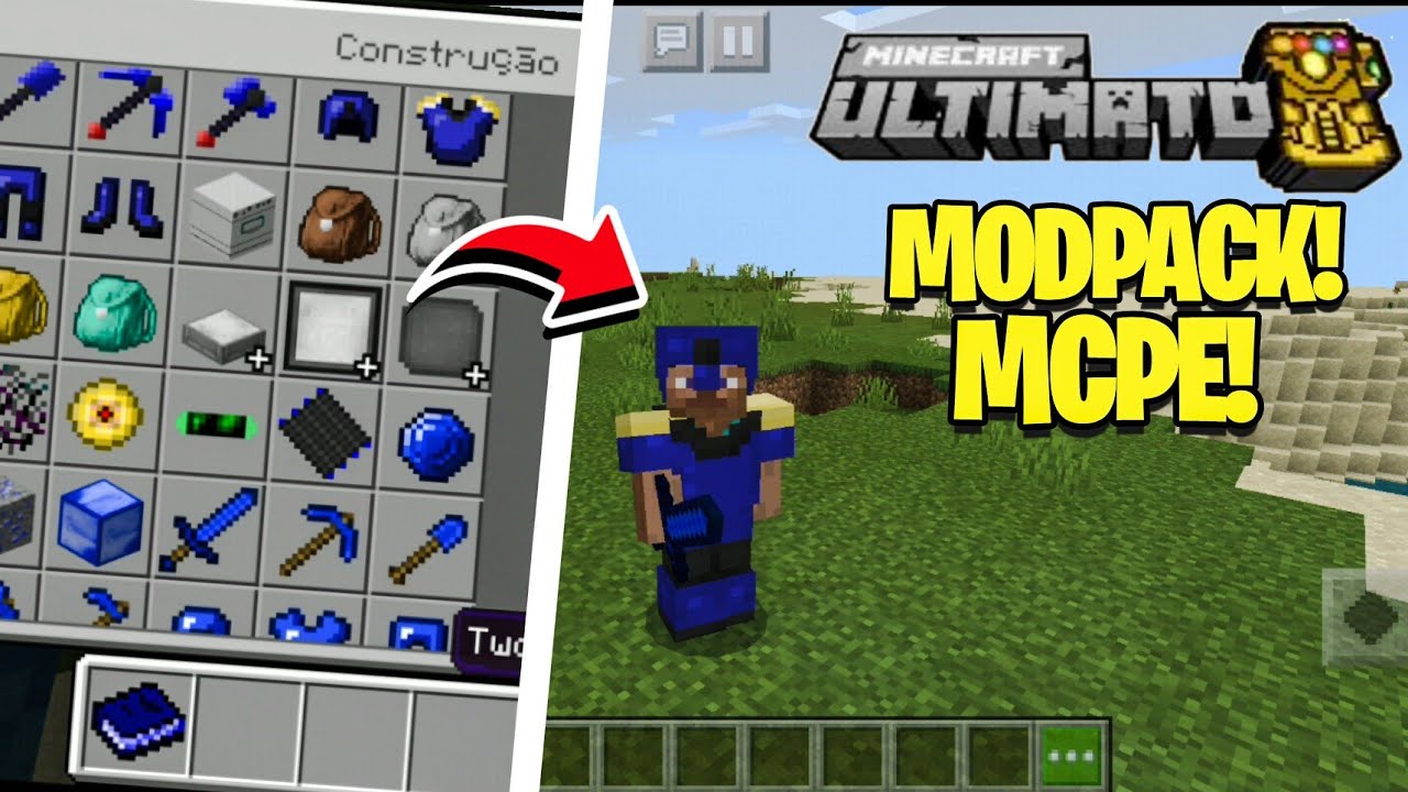 SAIU! MODPACK DO MINECRAFT ULTIMATO PRO MINECRAFT PE!! - YouTube