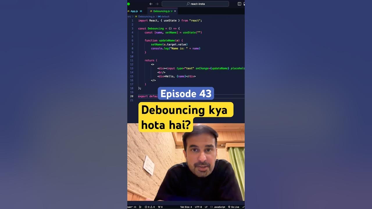 Debouncing kya hoti hai? 😱 #reactjstutorial #reactjs - YouTube