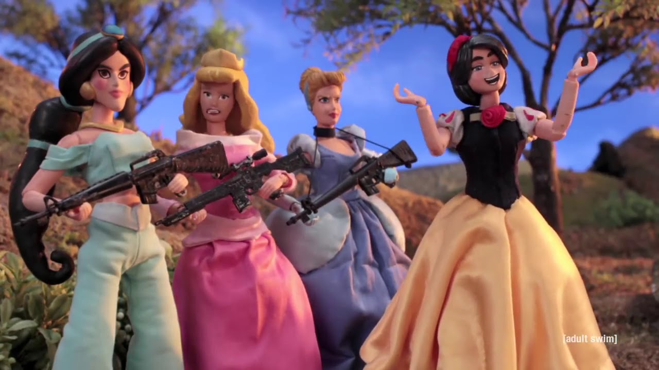 Robot Chicken Disney Princess War - Sleeping Beauty Rose Pricks Her ...