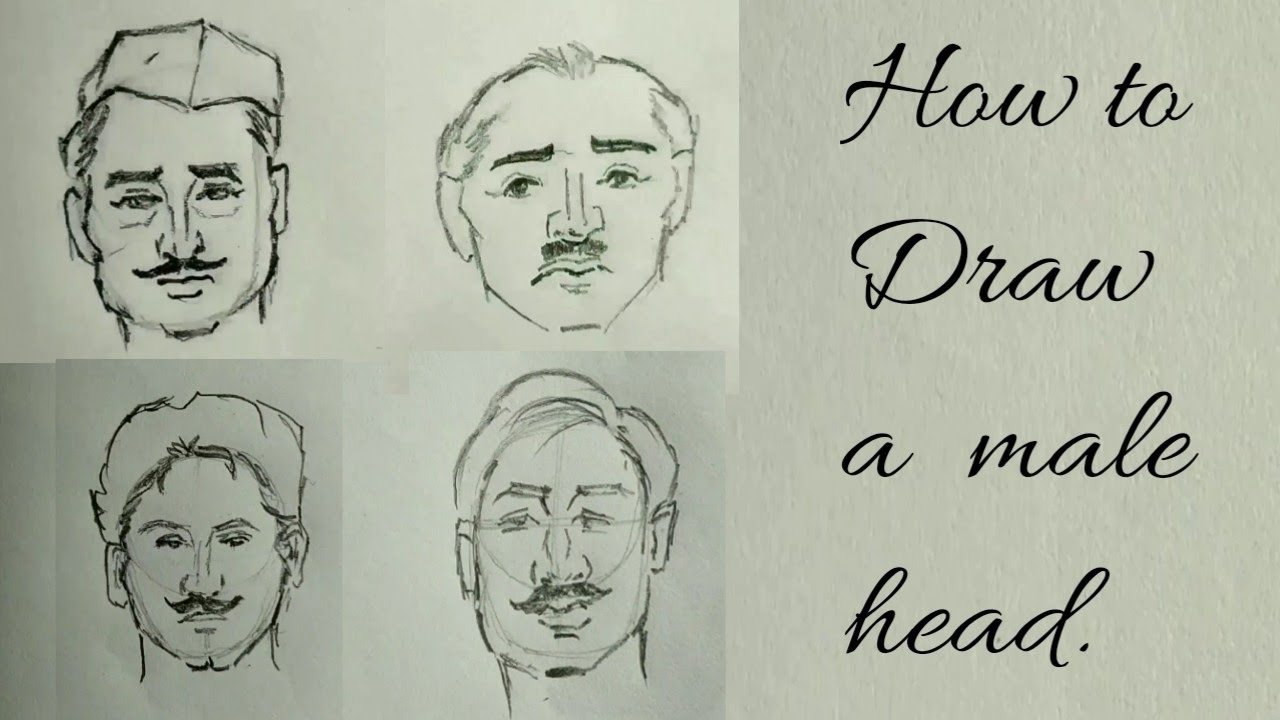 How to draw a male head with some practice pencil sketches. Tonu Sir # ...