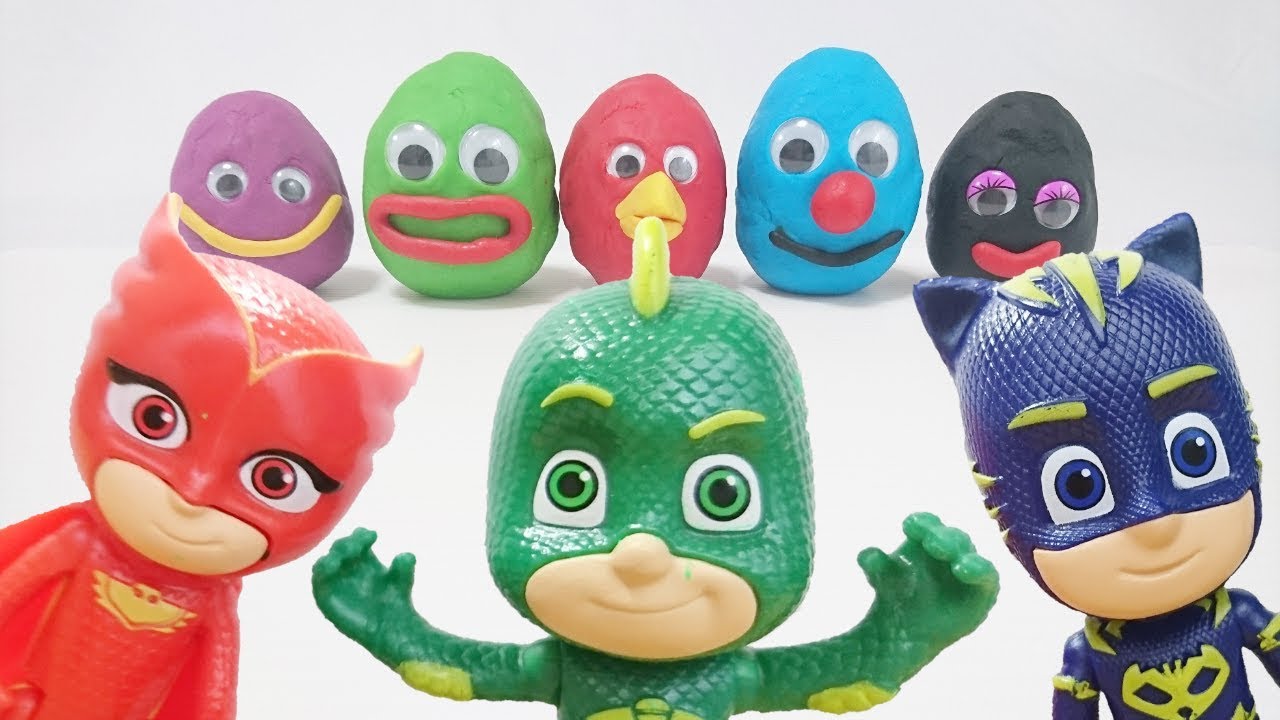 Learn Colors Chocolate Egg With PJ Mask! Nursery Rhymes for kids - YouTube