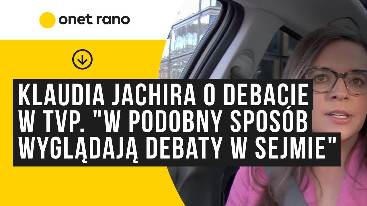 Klaudia Jachira o debacie w TVP. "W bardzo podobny sposób wyglądają ...