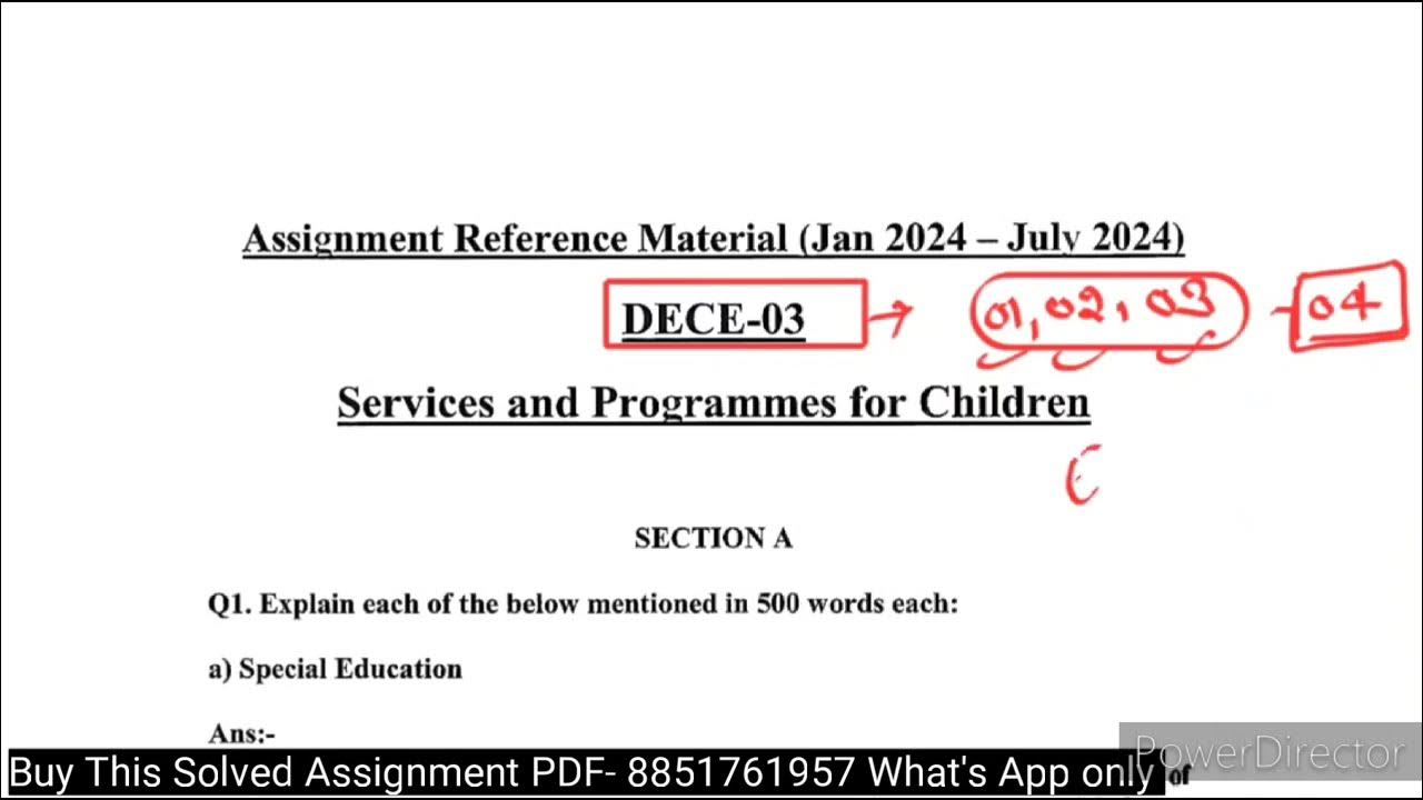 DECE 03 Solved Assignment 2024-25 | DECE 3 Solved Assignment in English medium 2024 | DECE 03 ...