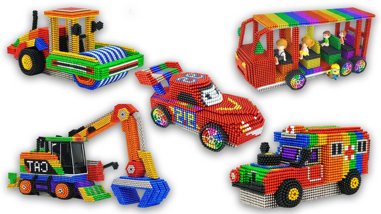 DIY - How To Make A Car, A Truck, Excavator, Bulldozer From Magnetic ...