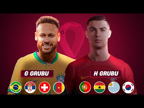 FAVORİ BREZİLYA NEYMAR'LA YÜRÜYOR, PORTEKİZ RONALDO'YA GÜVENİYOR / DÜNYA KUPASI G VE H GRUPLARI
