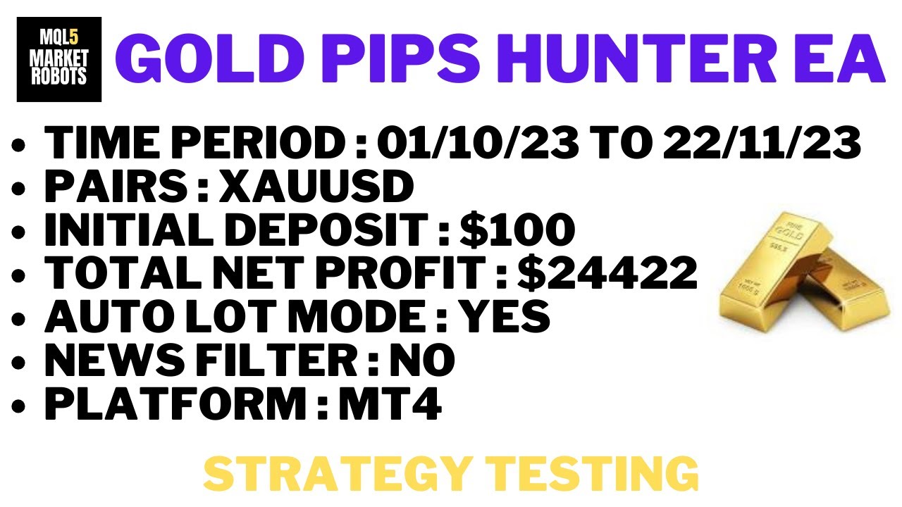 Gold Pips Hunter EA MT4 Forex Robot Strategy Testing | mql5 market ...