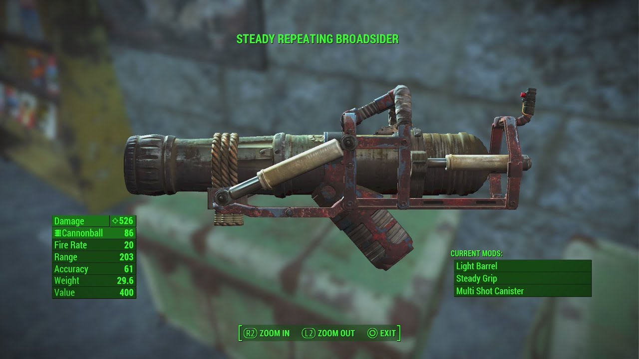 Fallout 4: How to Get the Broadsider Cannon! (Unique Weapon) - YouTube