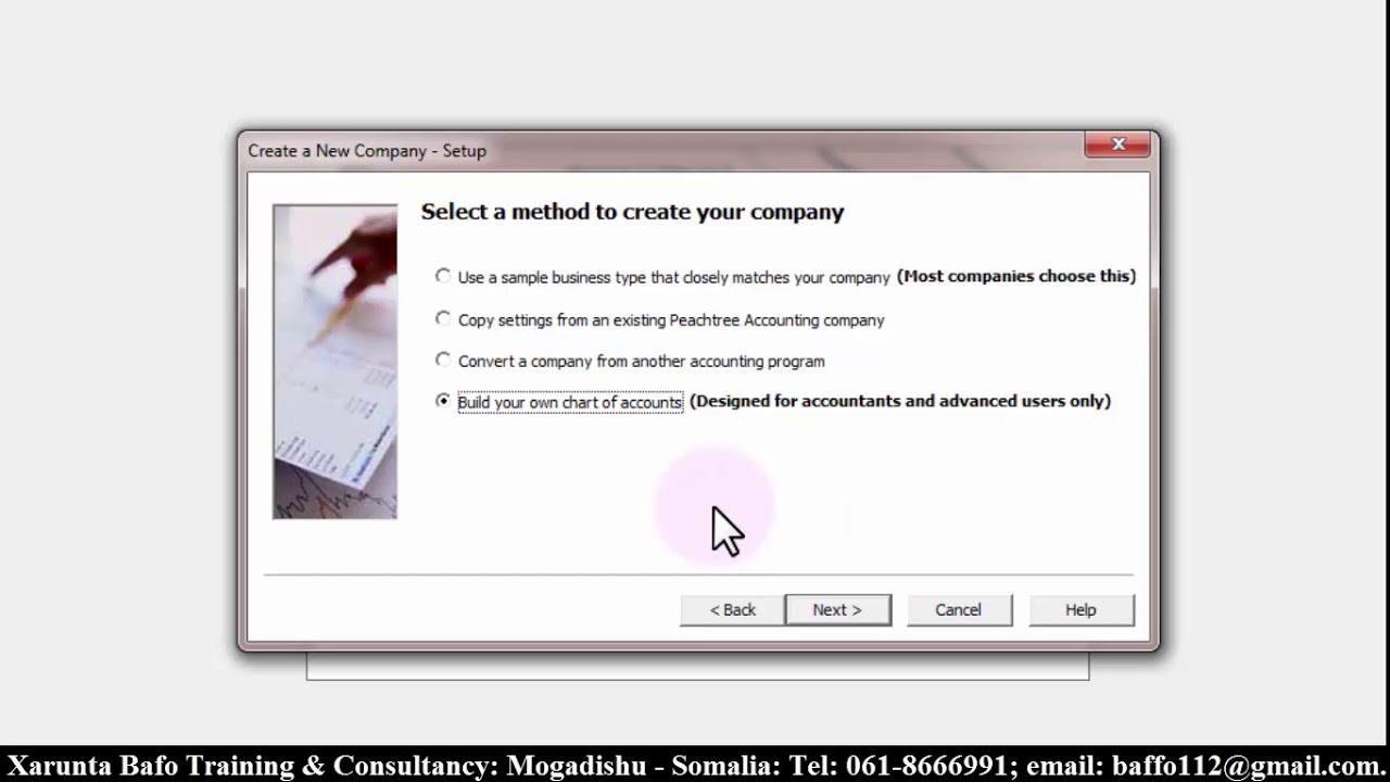 Peachtree Complete #1 Creating a New Company , Af-Somali - YouTube