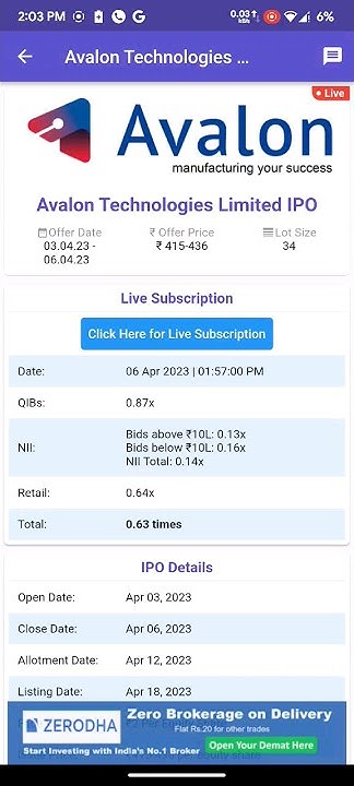 Last Day Of Subscription Avalon Technologies Limited IPO - YouTube