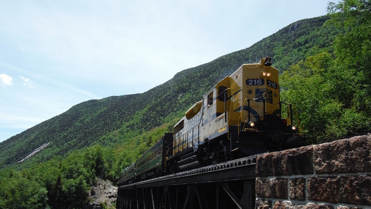 Notch Train over the Willey Brook Bridge - YouTube