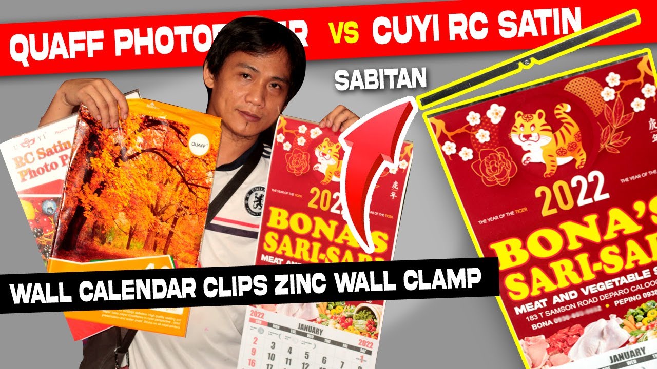 RC SATIN VS QUAFF GLOSSY PHOTO PAPER | WALL CALENDAR CLIPS ZINC WALL ...