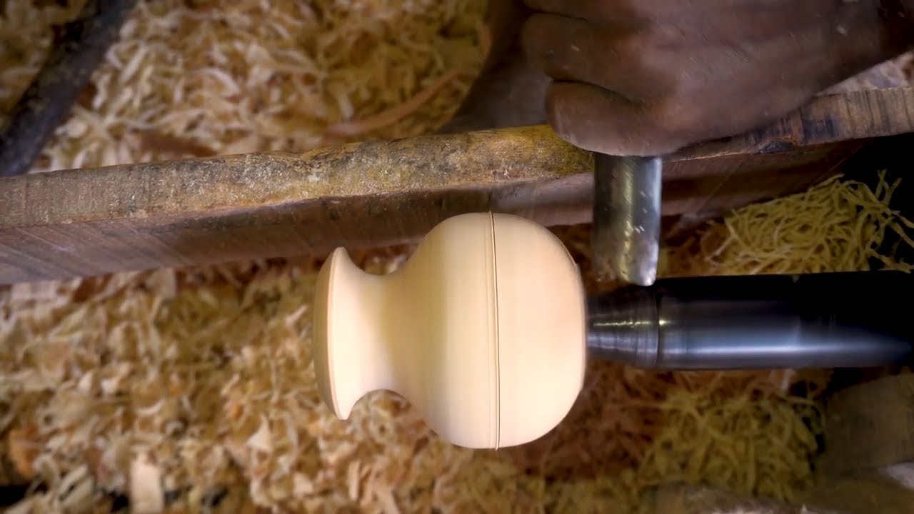 Woodturning - Making A Beautiful Pot With Piece Of Wood // Wood design ...