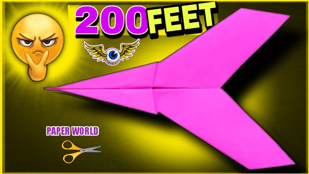 Origami easy paper airplane that fly farther - YouTube