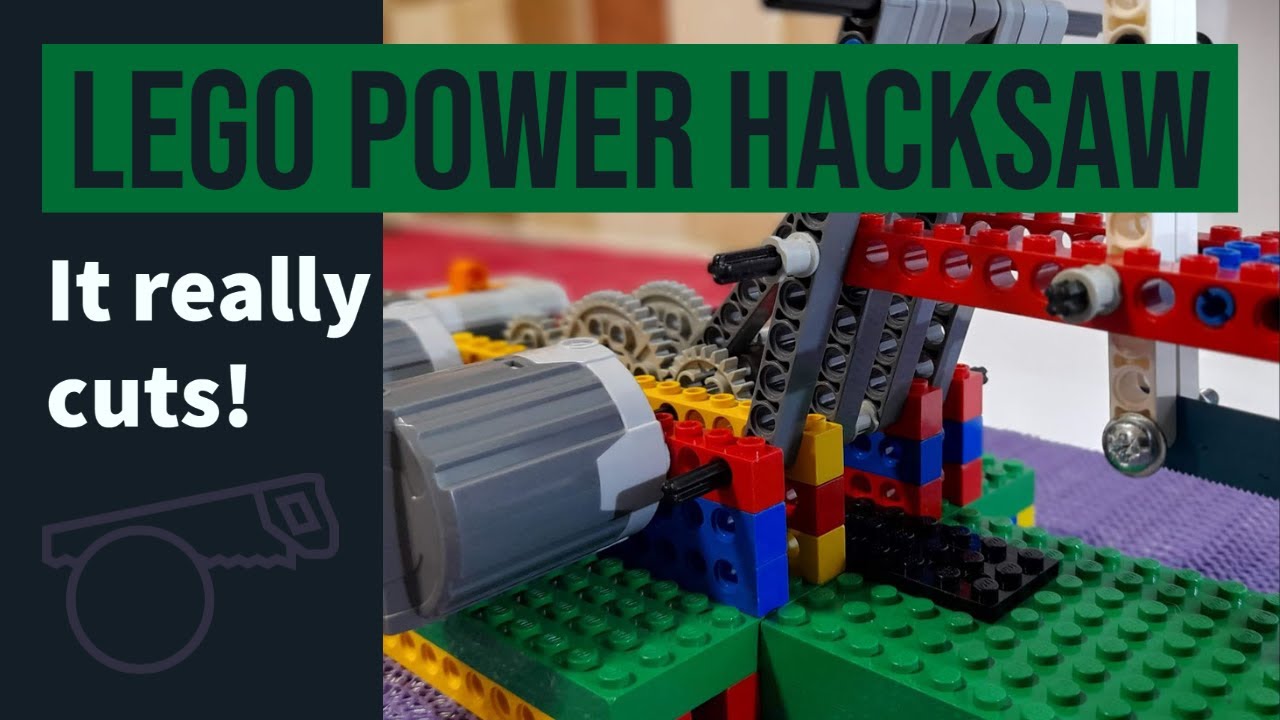 LEGO power hacksaw with steel blade | LEGO MOC power tool that really ...