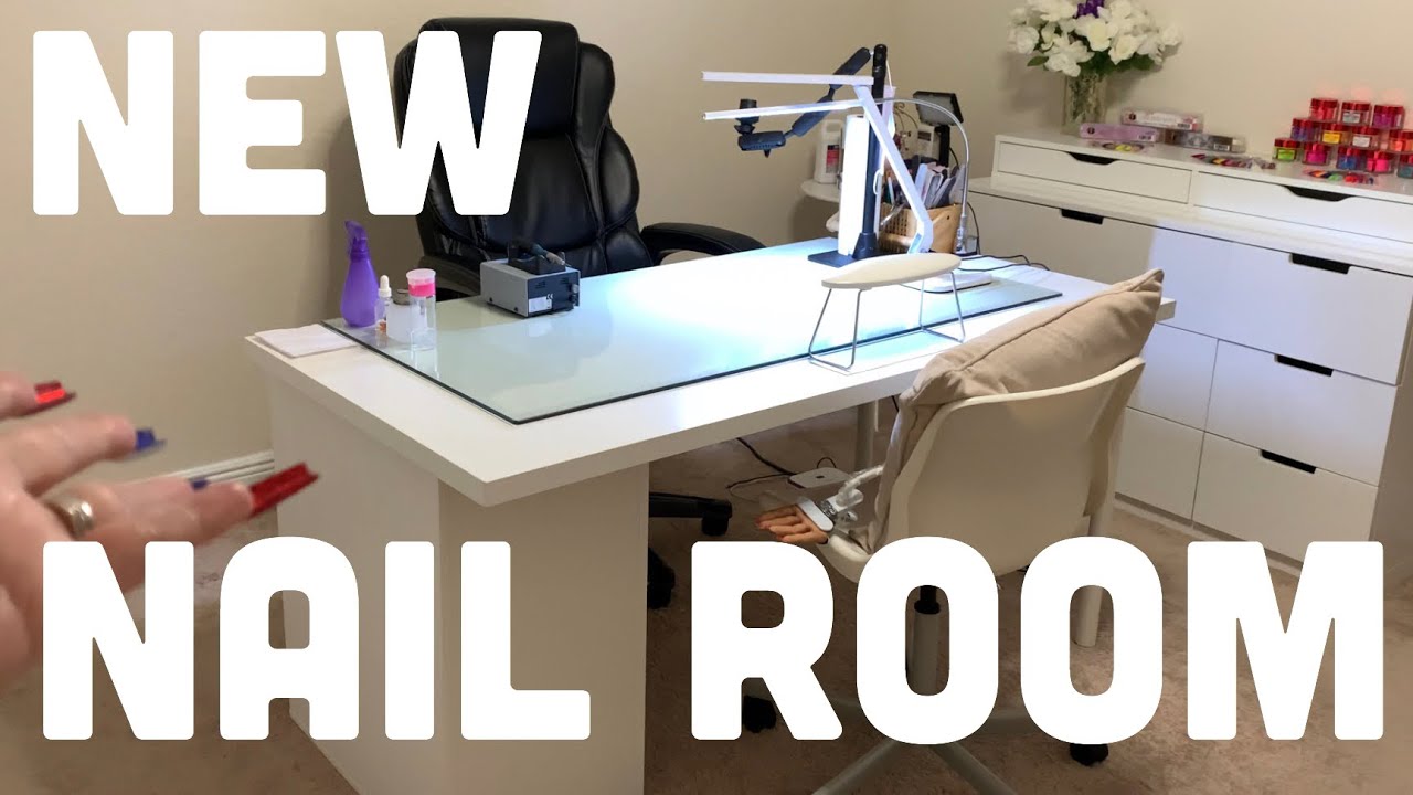 NEW NAIL ROOM TOUR - YouTube