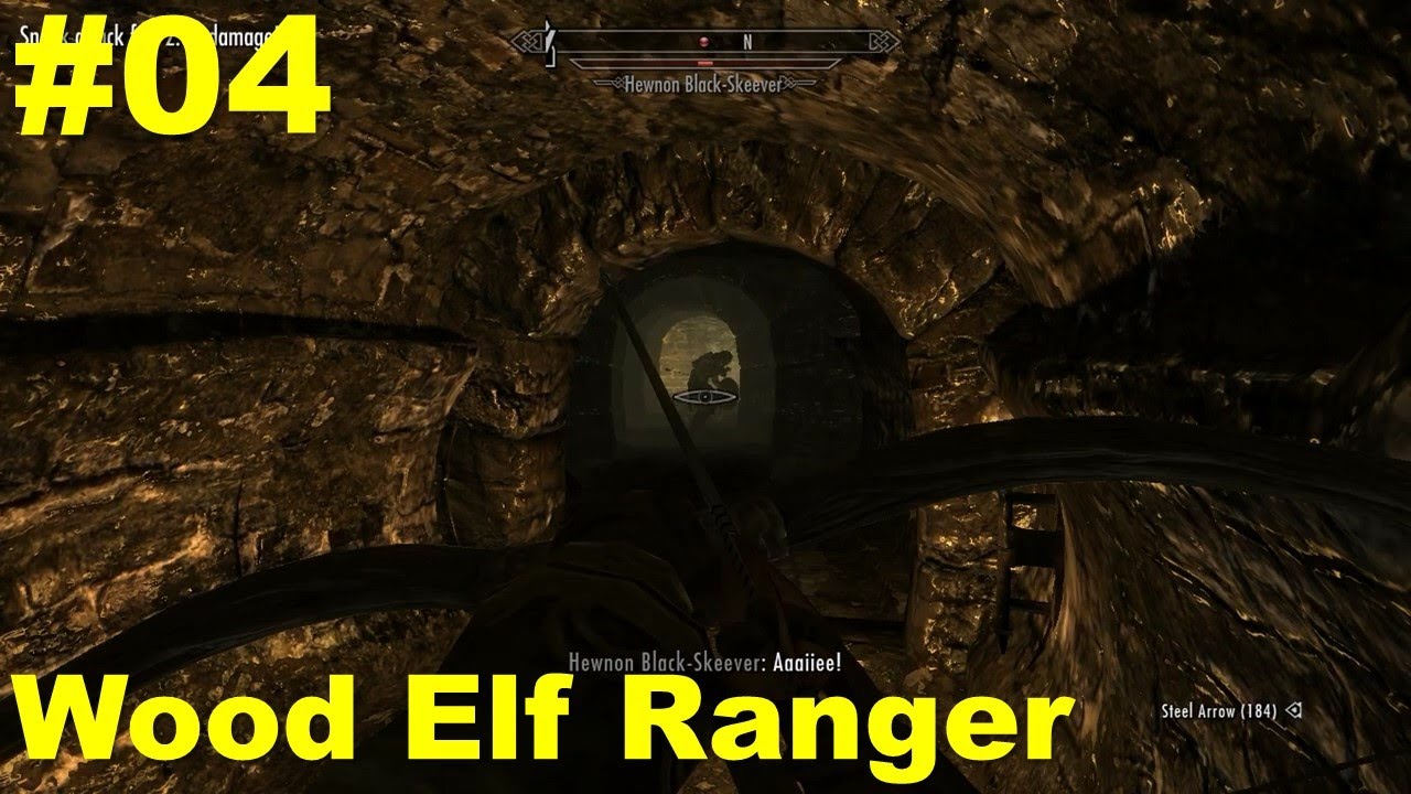 Skyrim Wood Elf Daedric Armor Ranger on Legendary Difficulty - 04 - YouTube