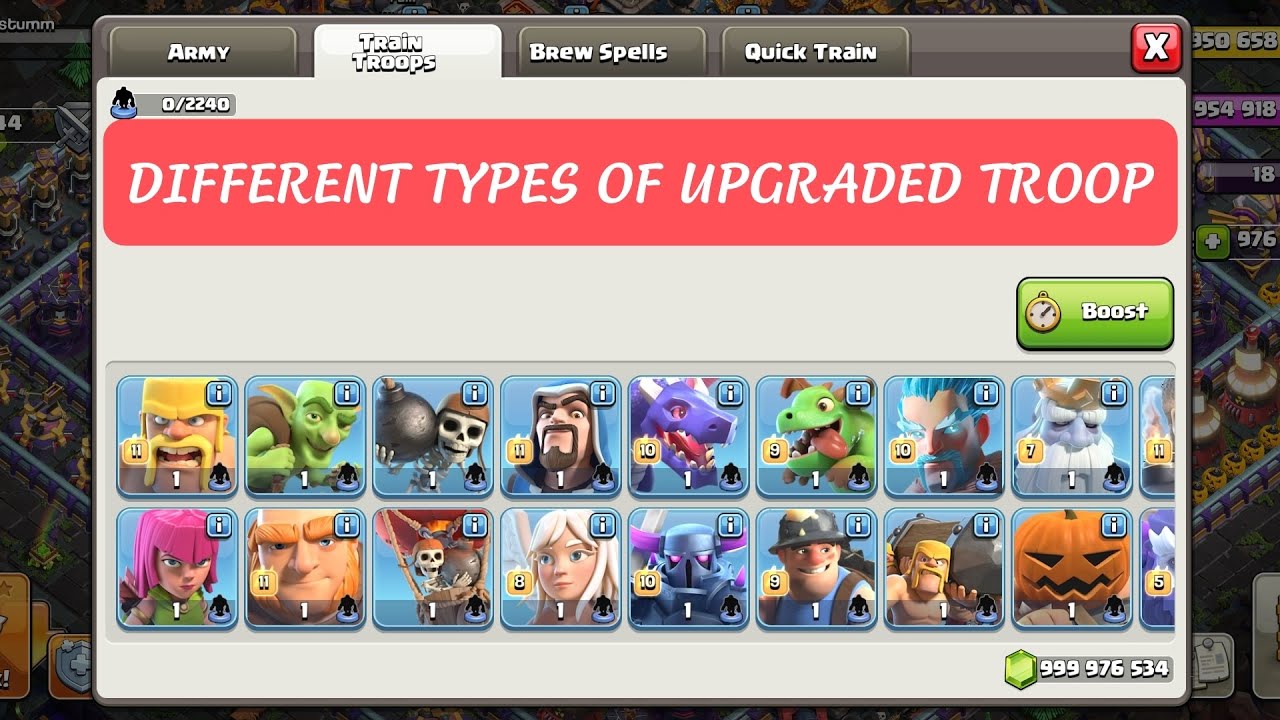 ATTACK WITH 5— DIFFERENT TYPES OF TROOPS....... - YouTube
