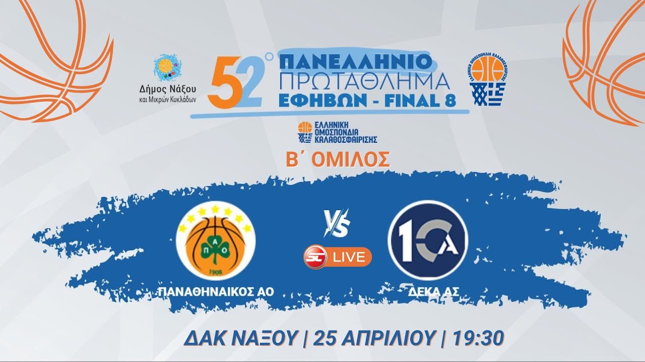 ΠΑΝΑΘΗΝΑΙΚΟΣ ΑΟ - ΔΕΚΑ ΑΣ (52ο Πανελλήνιο Εφήβων | Β' Όμιλος | 3η ...