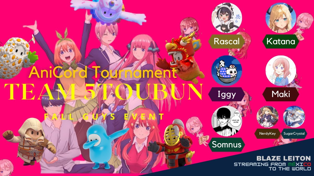 [EN] Fall Guys Anime Servers Tournament - Team 5Toubun POV ...