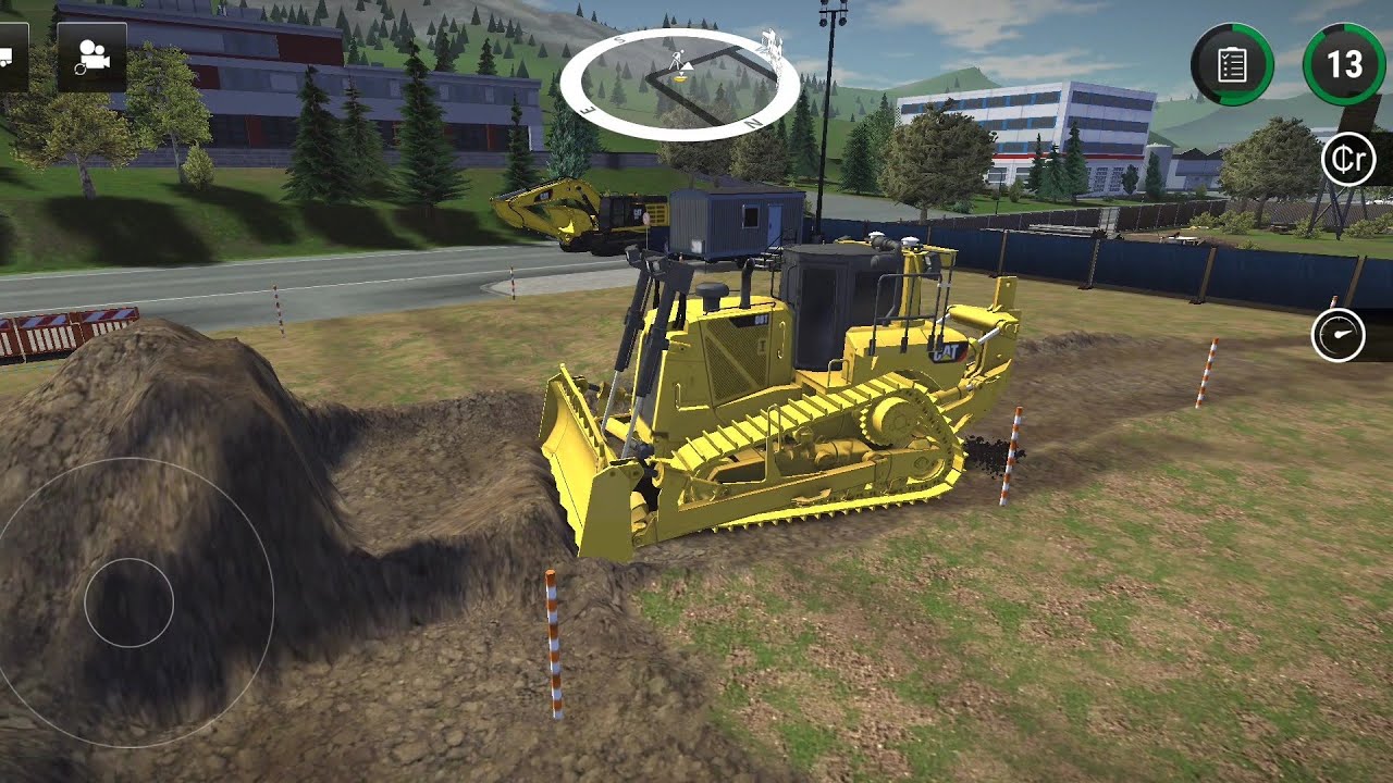 CAT DOZER | FLATTEN FIELD AREA | CONSTRUCTION SIMULATOR 3 | Android Gameplay - YouTube