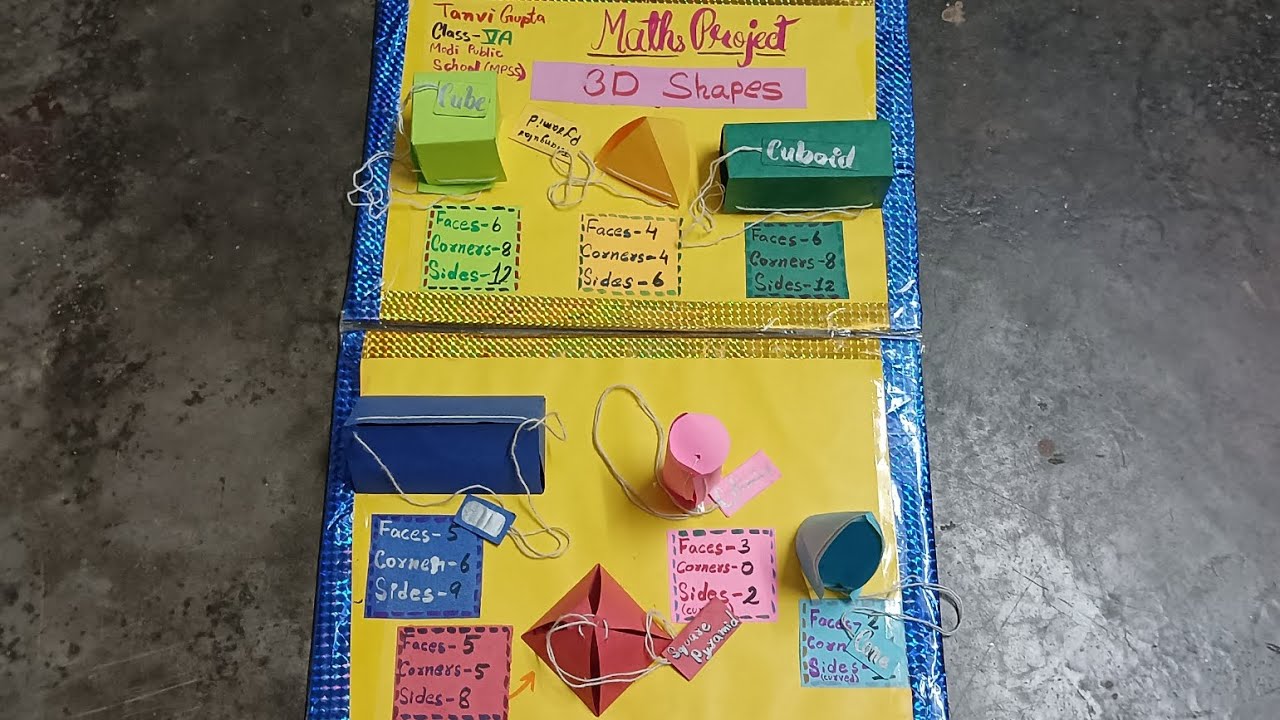 3d shapes using thread🧵| Made by-Tanvi. - YouTube