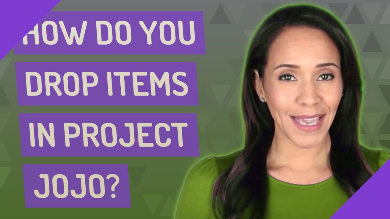How do you drop items in project Jojo? - YouTube
