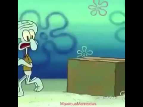Squidward kicking a box - YouTube