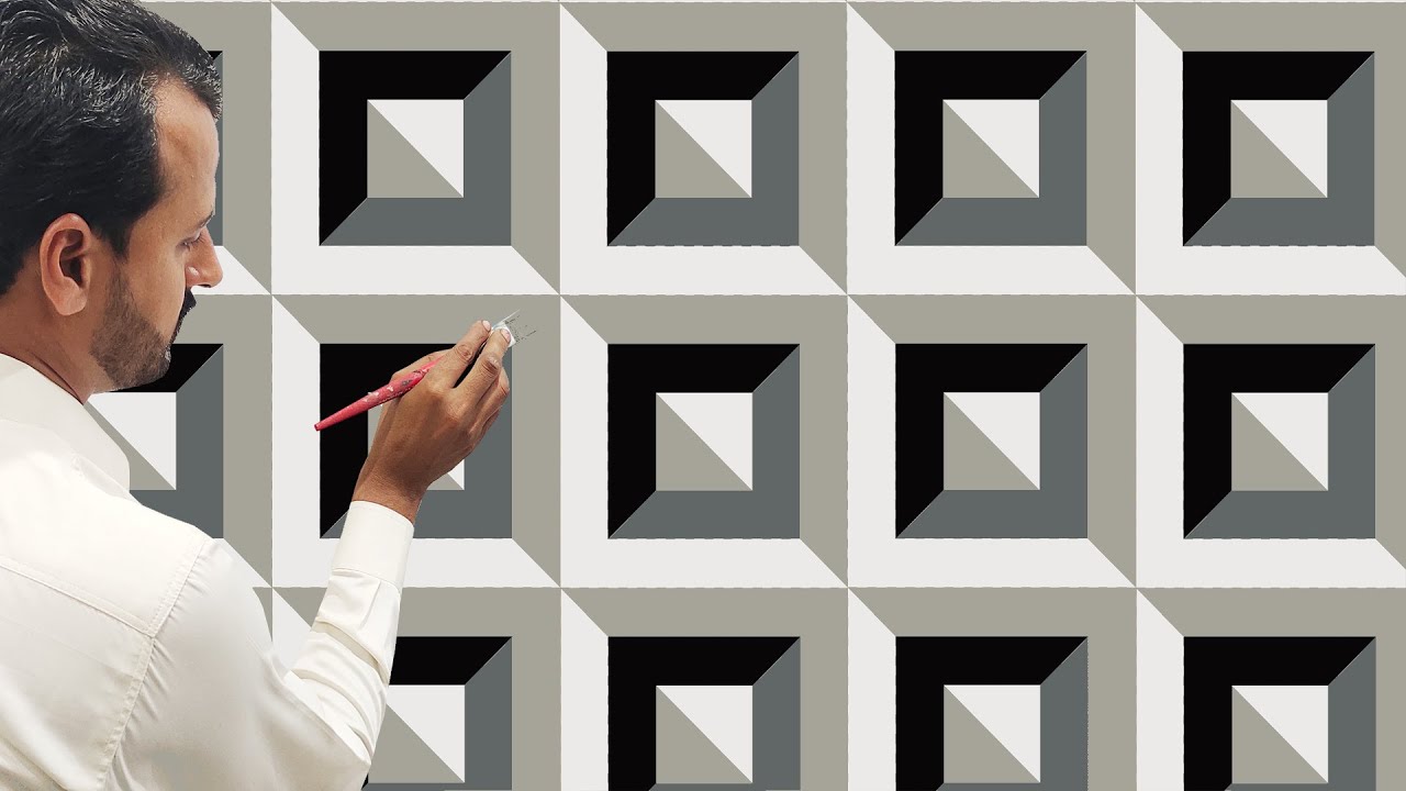 New 3D wall painting design | wall painting design ideas | wall colour ...