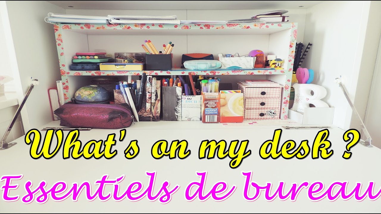 DESK TOUR ♡ What's On My Desk ♡ My Desk Essentials - YouTube